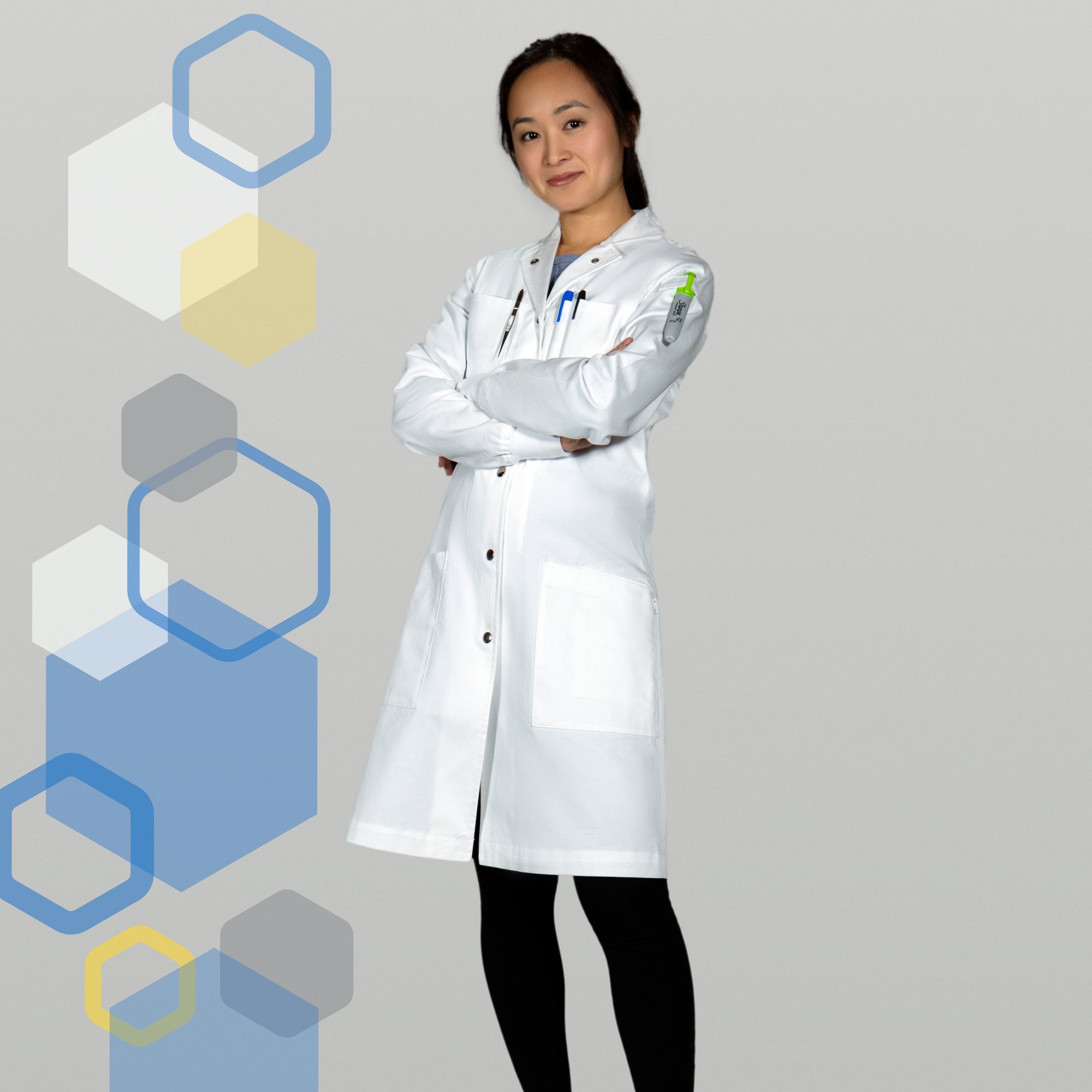 The "Curie" Women's Cotton Scientist Lab Coat - Genius Lab Gear