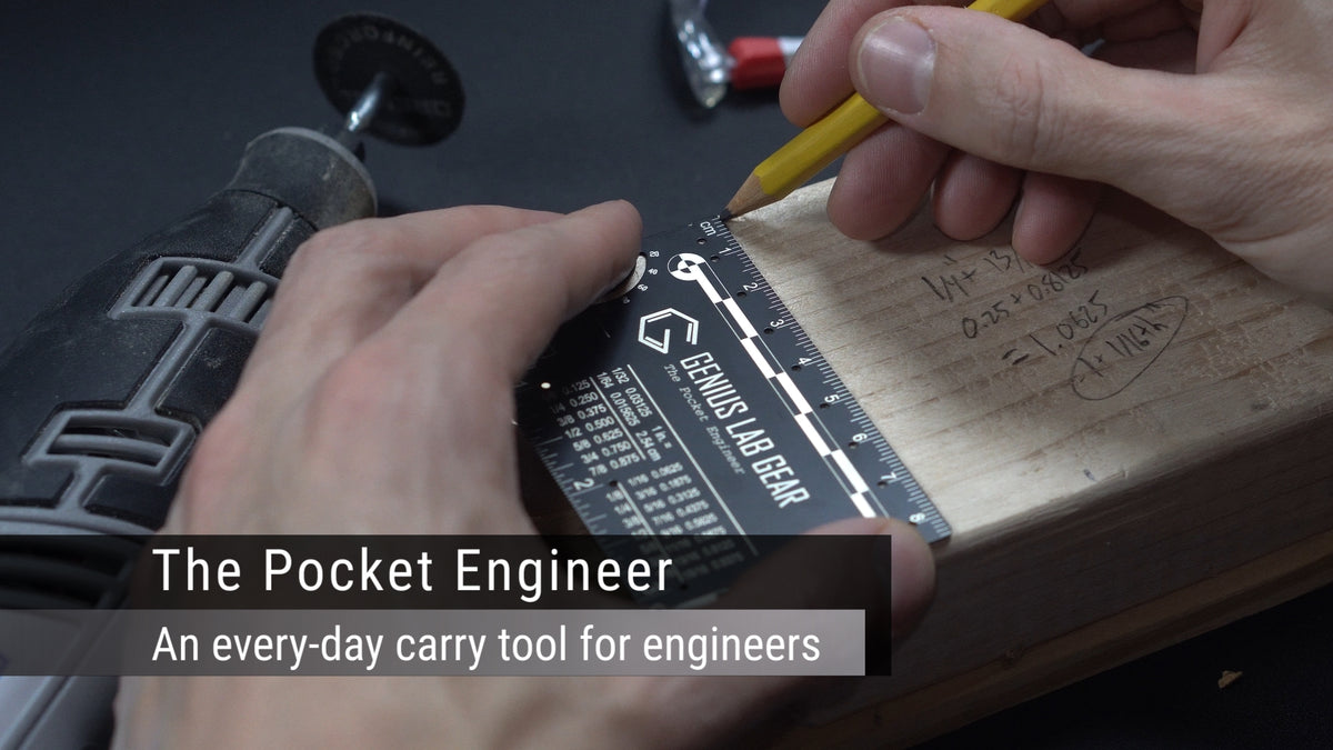 The Pocket Engineer - Wallet Ruler & Conversion Reference - Genius Lab Gear
