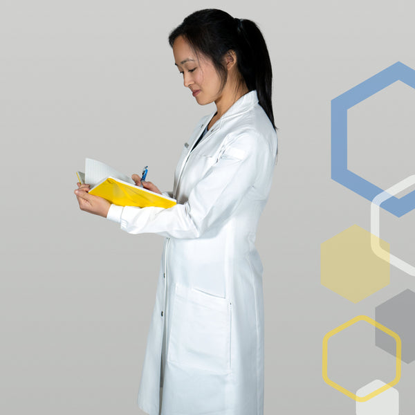 The "Curie" Women's Cotton Scientist Lab Coat - Genius Lab Gear