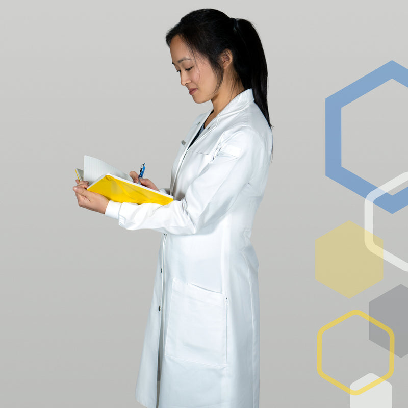 The "Curie" Women's Cotton Scientist Lab Coat - Genius Lab Gear