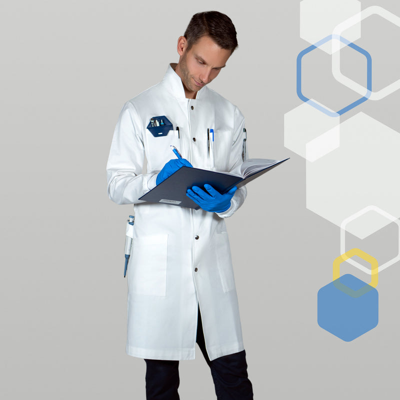 The "Louis" Men's Cotton Lab Coat - Genius Lab Gear