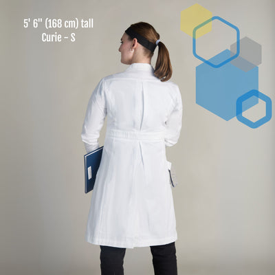 The "Curie" Women's Cotton Scientist Lab Coat - Genius Lab Gear
