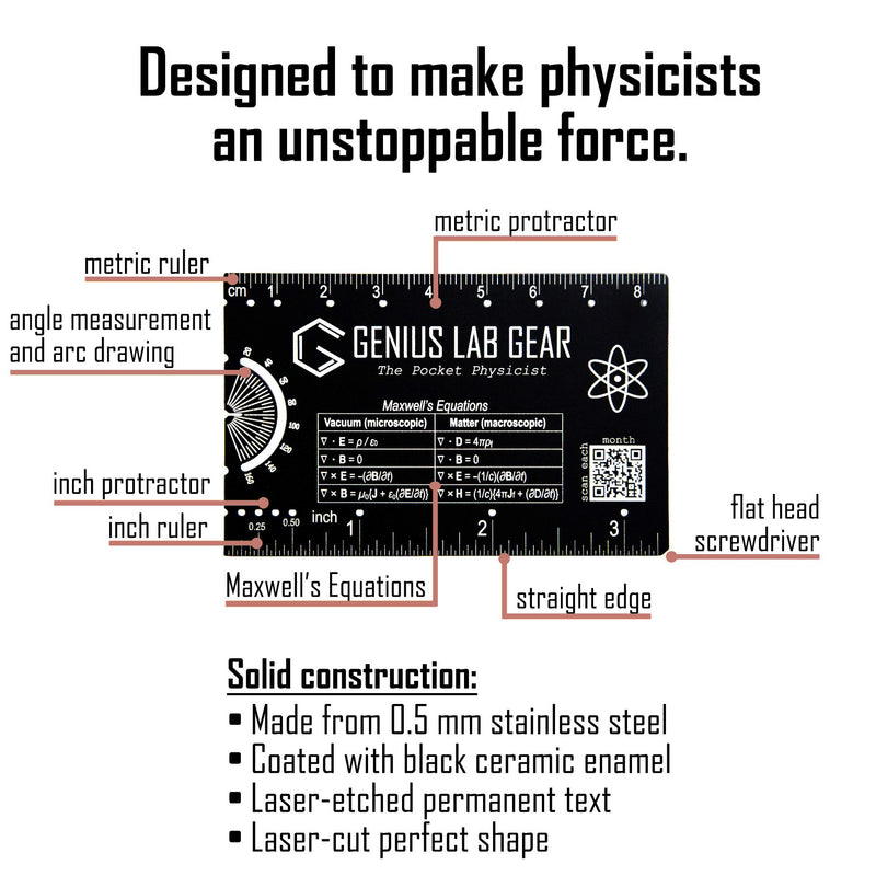 The Pocket Physicist - Wallet Ruler and Unit Conversion Reference ...